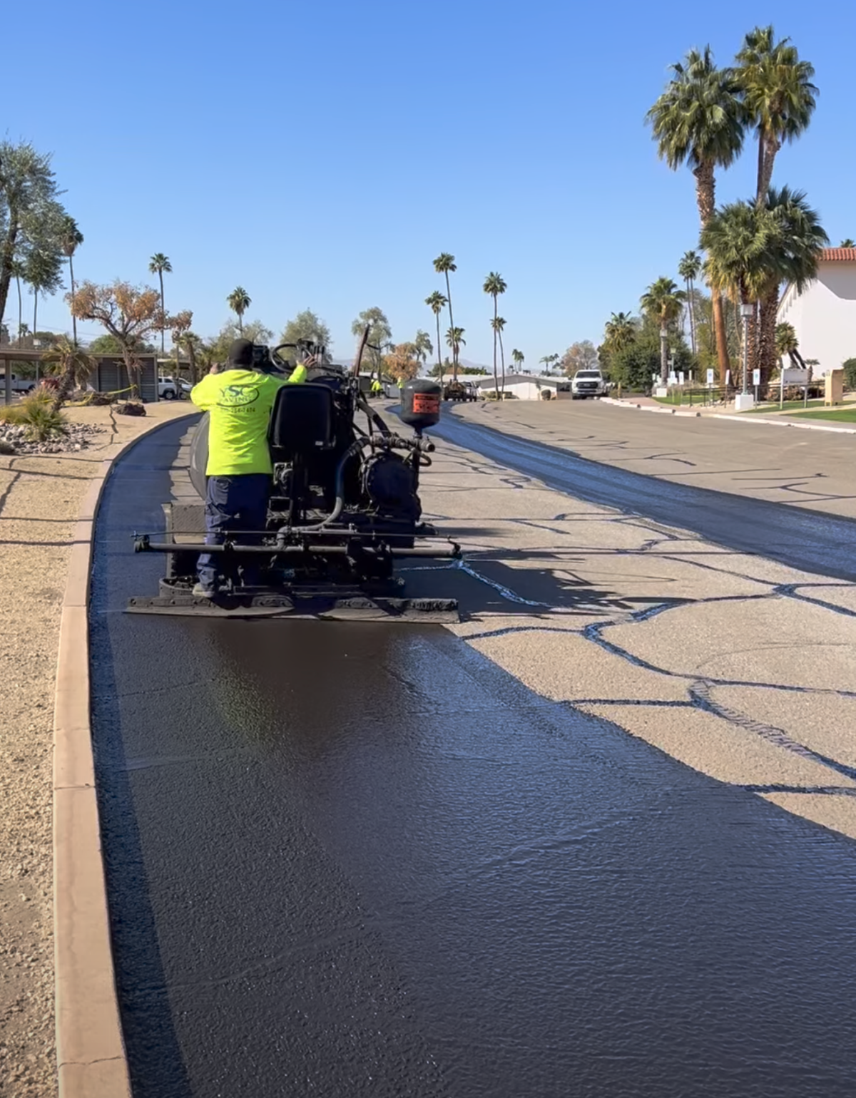 Asphalt Maintenance Improves Sun City, AZ Lot - YSC Paving